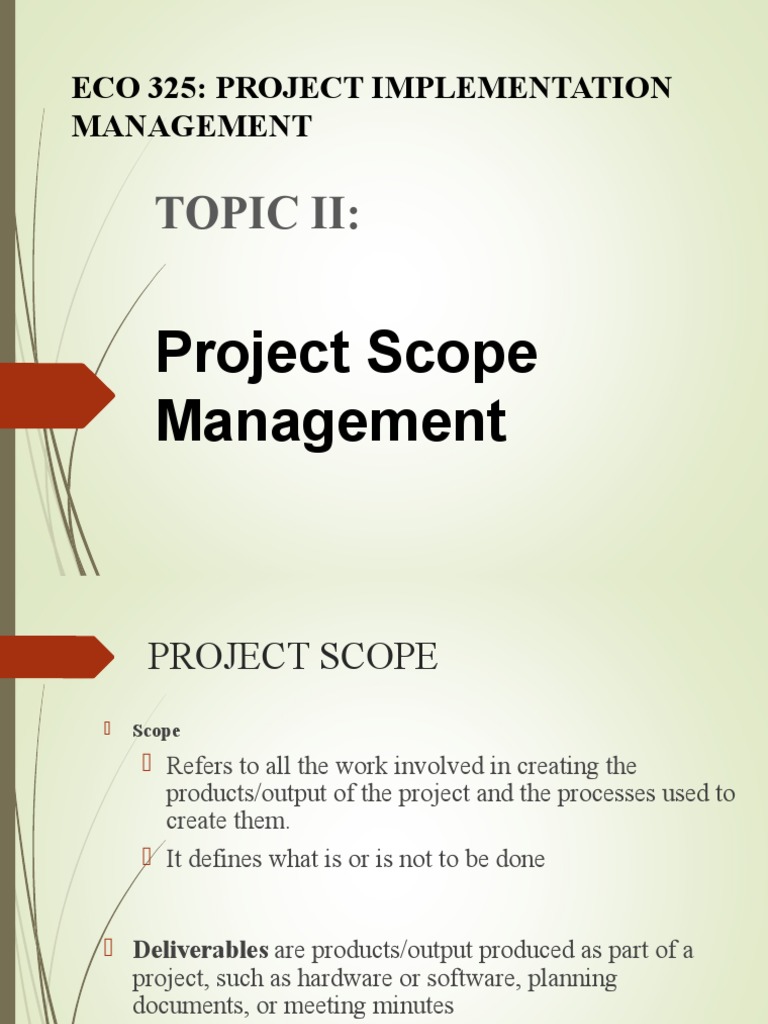 Project Management Scope | PDF | Scope (Computer Science) | Business