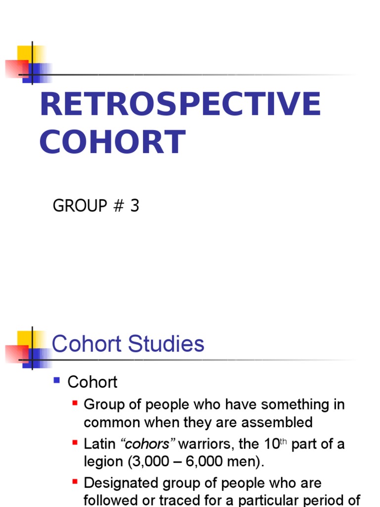 Cohort Retrospective | PDF | Cohort Study | Sampling (Statistics)