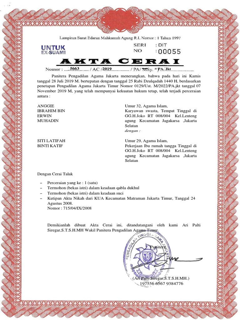 Akte Cerai Matraman | PDF