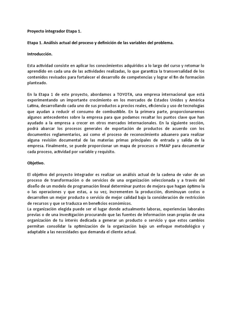 Proyecto Integrador E2 (IO) | PDF | aduana | Programación lineal