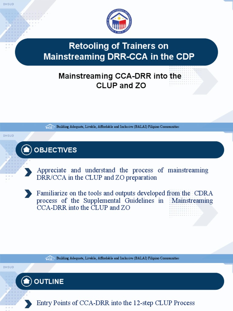 Retooling of Trainers On Mainstreaming DRR-CCA in The CDP | PDF | Risk ...