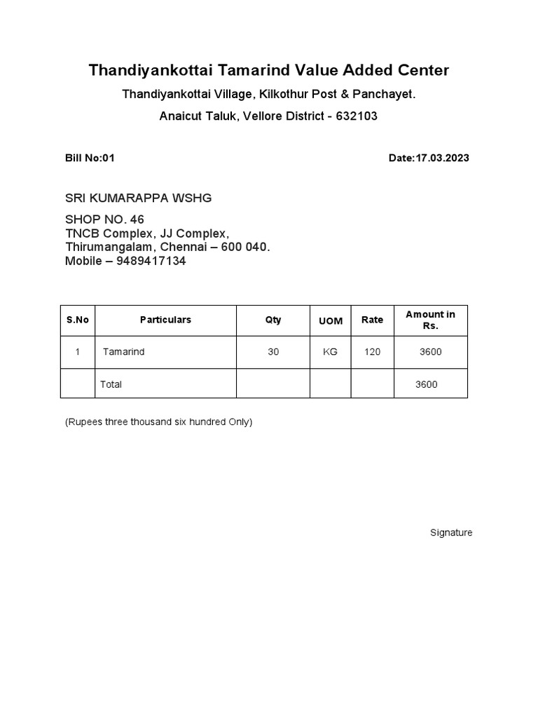 09-Sai Sri Appalam FPG To Kumarappa SHG Invoice | PDF