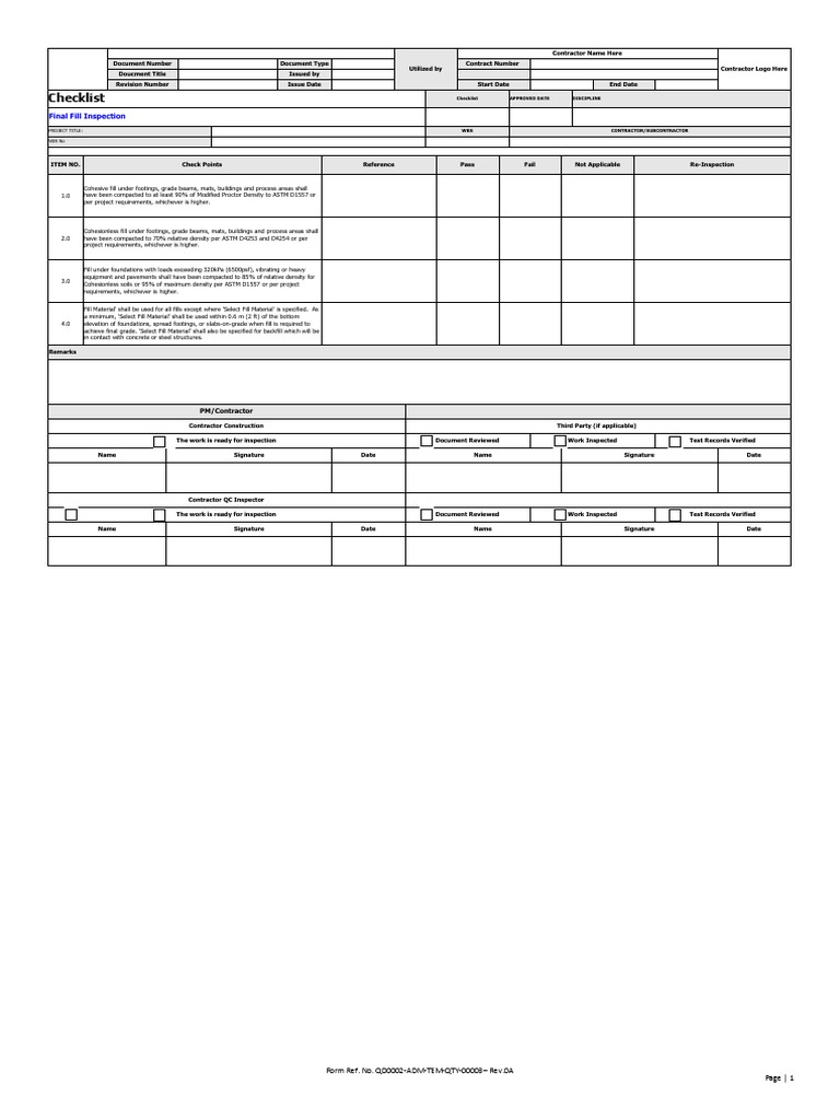 Checklist | PDF | Engineering | Building Engineering