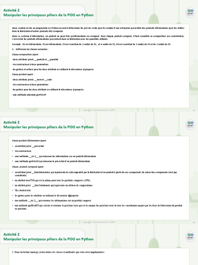 TP Poo Synthese | PDF | Informatique | Programmation informatique