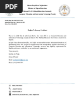 English Proficiency Letter | PDF | Pedagogy | Communication