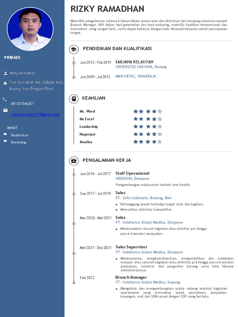CV Rizky Ramadhann (Fix) | PDF