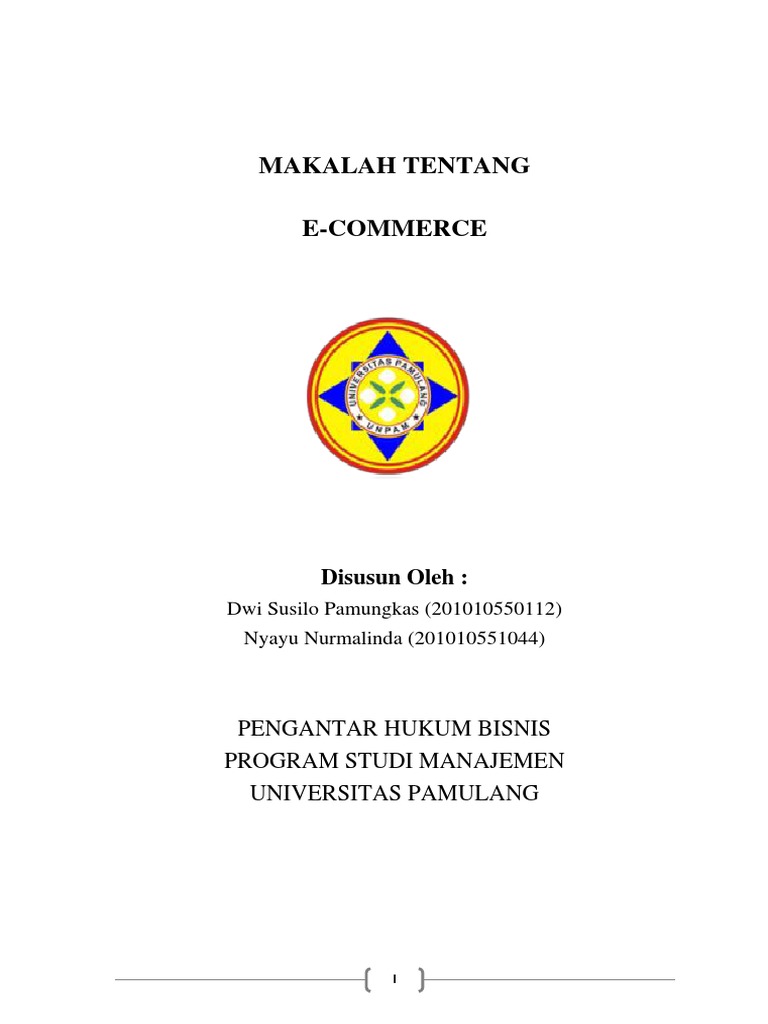 Makalah E-Commerce | PDF