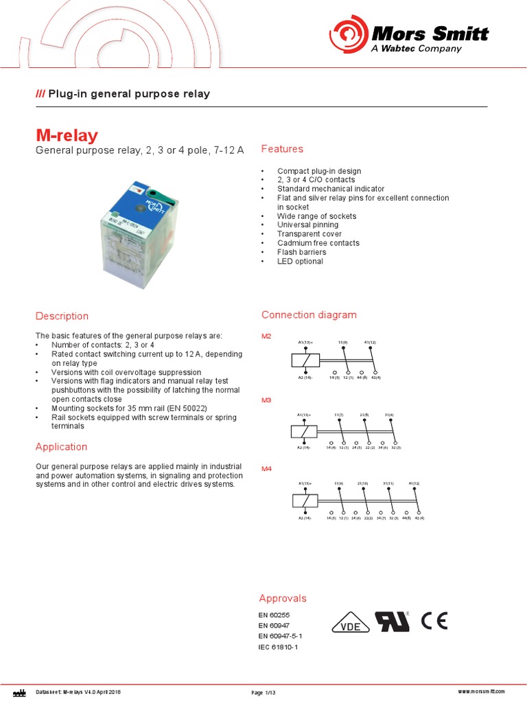 Datasheet M Relay v4 0 | Download Free PDF | Relay | Electrical Connector