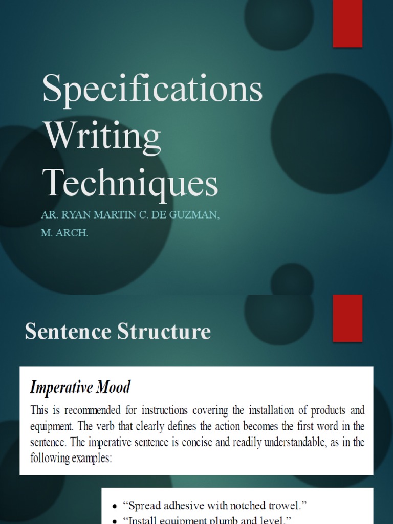 Construction Specifications Guide | PDF | Specification (Technical ...
