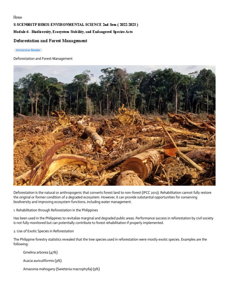 Deforestation | Download Free PDF | Forests | Agriculture