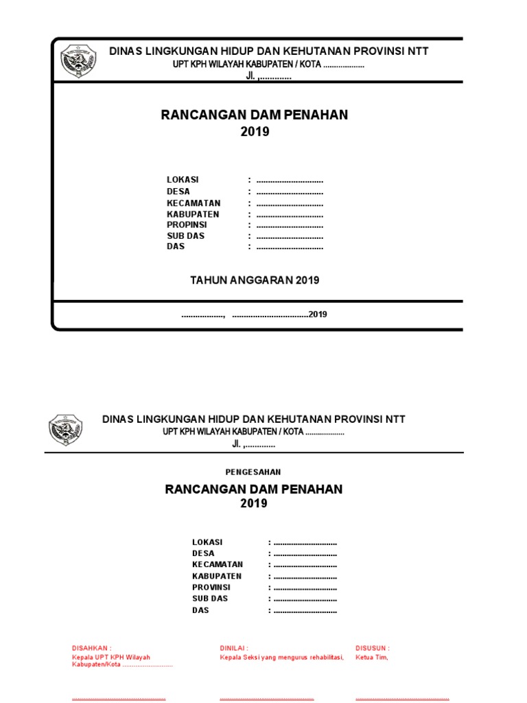 Contoh Rantek Dam Penahan | PDF