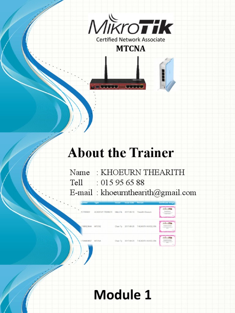 Module 1 Introduction To Mikrotik Pdf