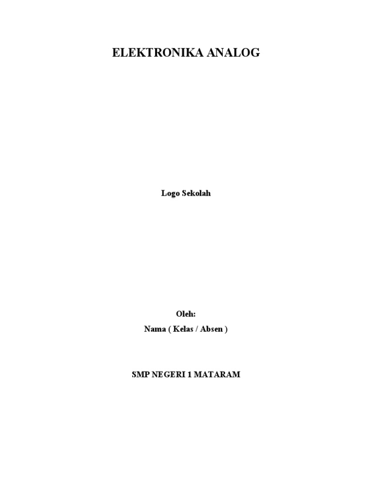 Contoh Alat Elektronika Analog | PDF | Sains & Matematika