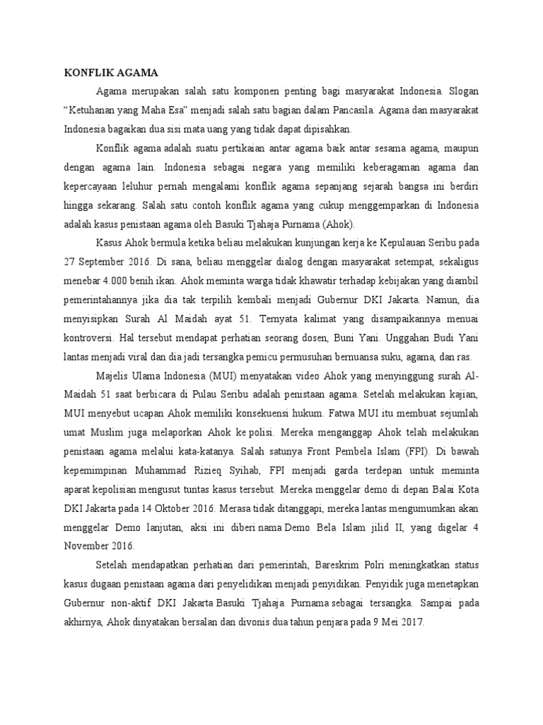 Konflik Agama | PDF