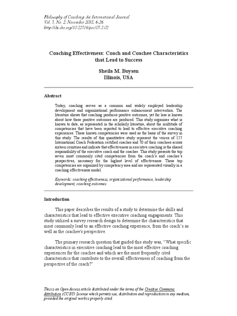 Coaching Effectiveness: Key Competencies | PDF | Chi Squared Test ...