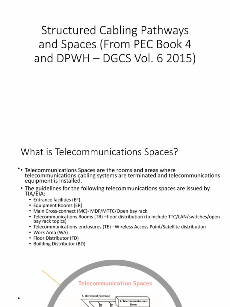 Structured Cabling Pathways DPW - DGCS Vol. 6 2015) : and Spaces (From ...