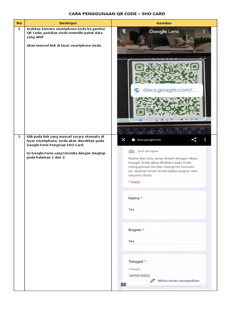 Cara Penggunaan QR Code - Sho Card | PDF