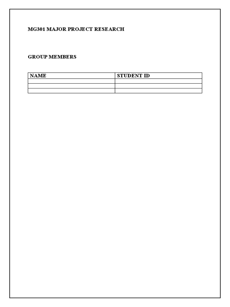 Major Project Assignment | PDF | Business