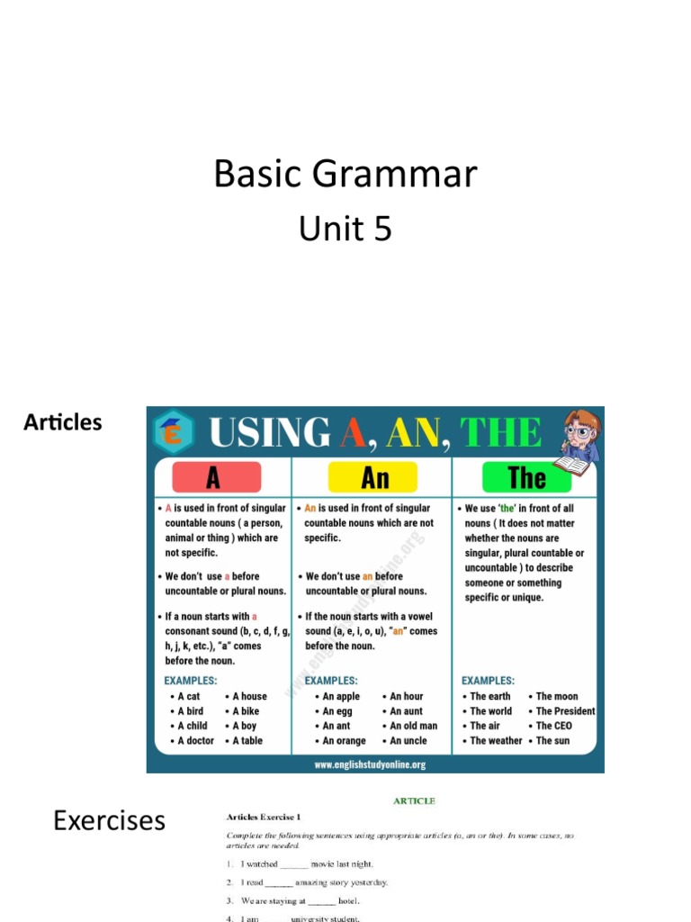 Grammar Unit 5 | PDF | Verb | Linguistic Typology