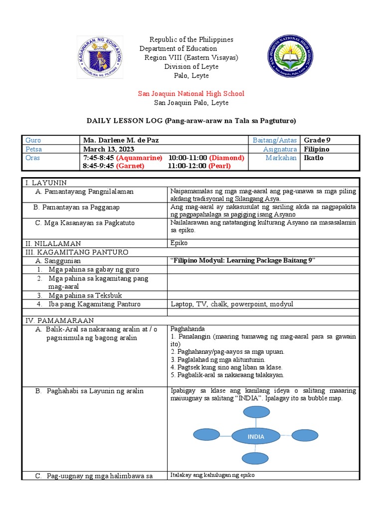 DLP FILIPINO 9 | PDF