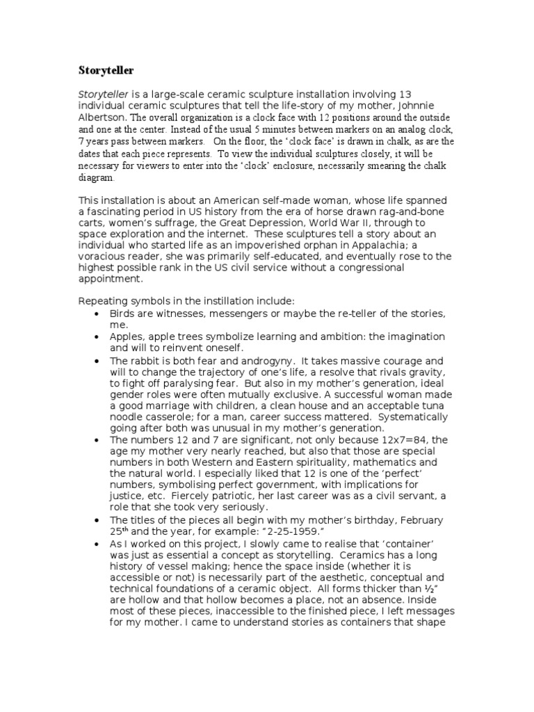 Storyteller Text | PDF | Storytelling