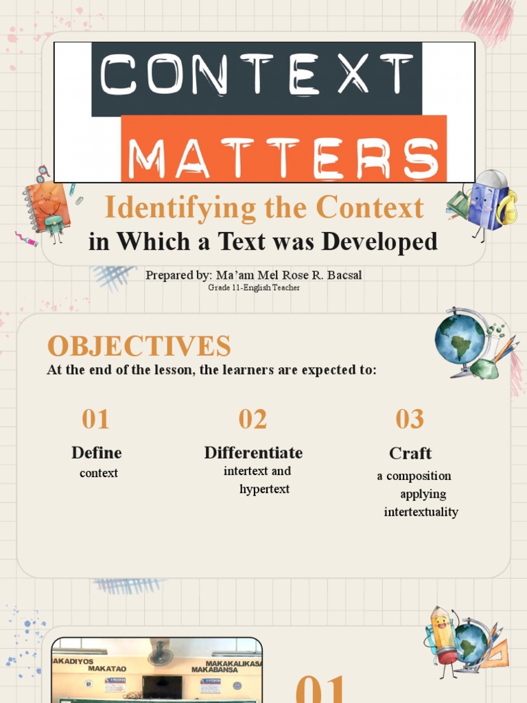 Identifying The Context: in Which A Text Was Developed | PDF | Intertextuality | Cognitive Science