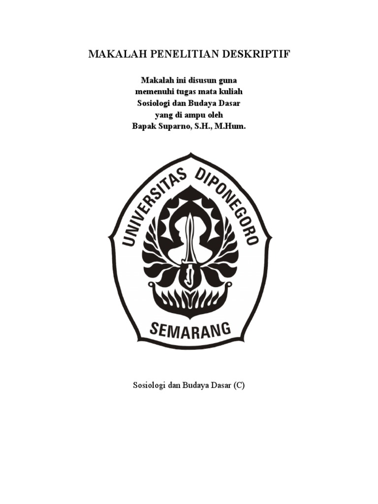 METODE PENELITIAN DESKRIPTIF | PDF