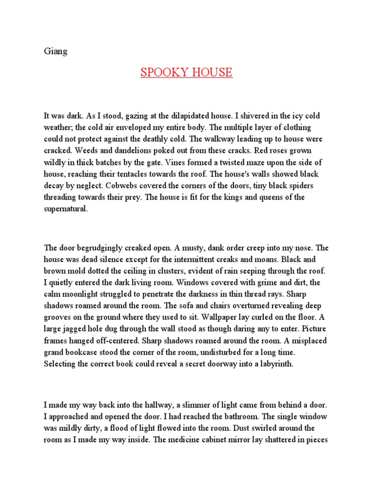 Spooky House | PDF | Architectural Design | Architecture