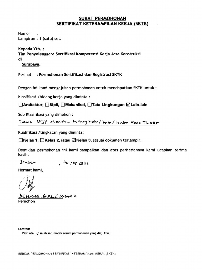 SKTK Achmad Firly | PDF