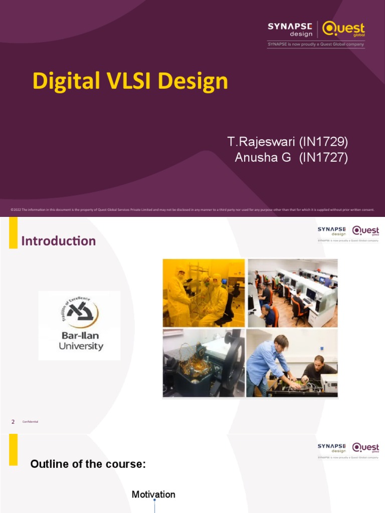 Digital VLSI Design: T.Rajeswari (IN1729) Anusha G (IN1727) | PDF | Logic Gate | Electrical ...