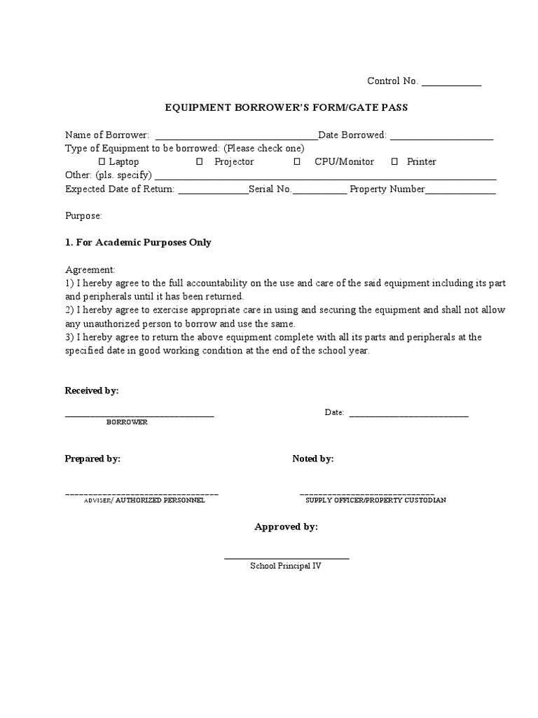 Borrowers Form | Download Free PDF | Manufactured Goods | Computer Architecture