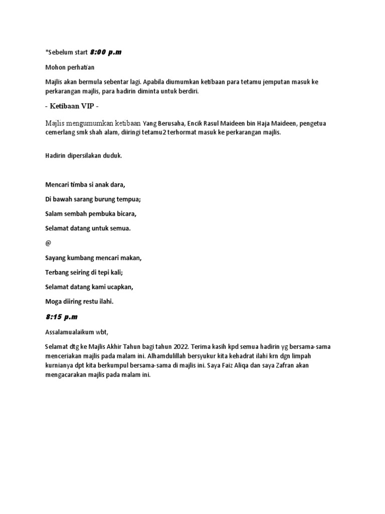 skrip emcee (1) | PDF