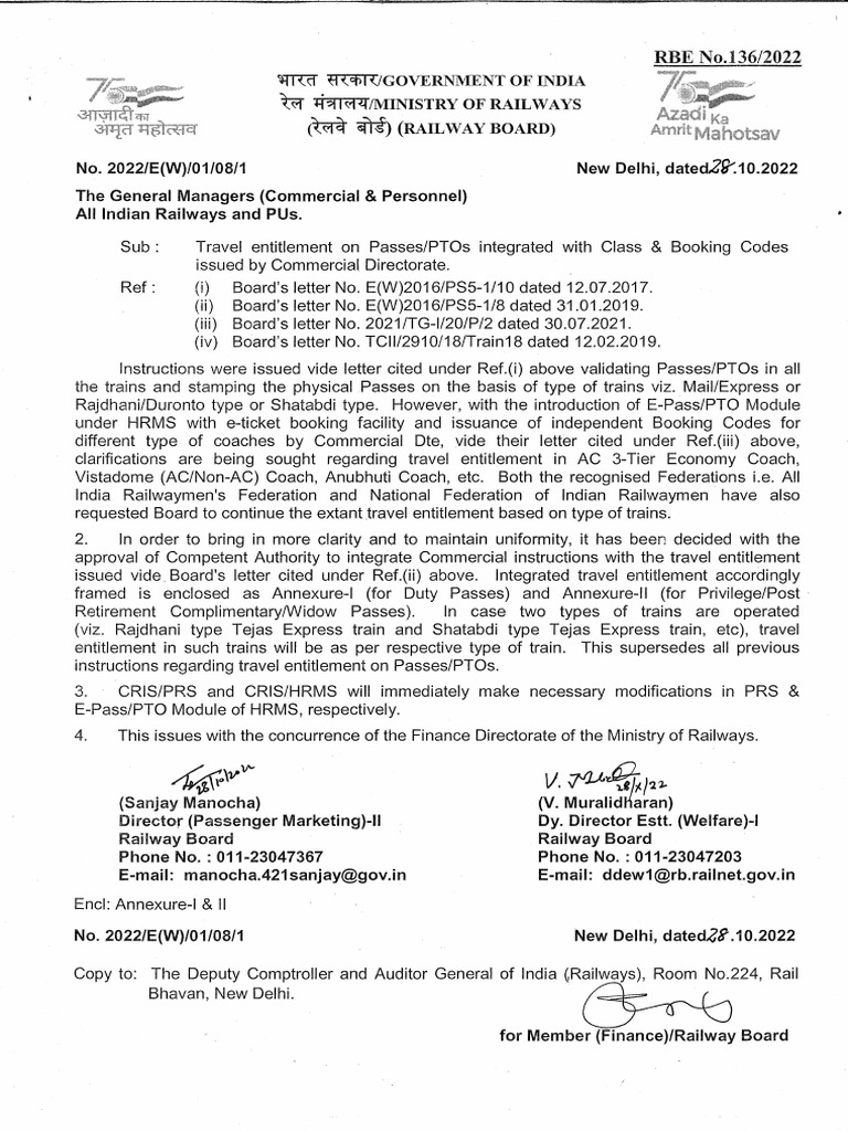 Travel Entitlement-Vande-Pass | PDF