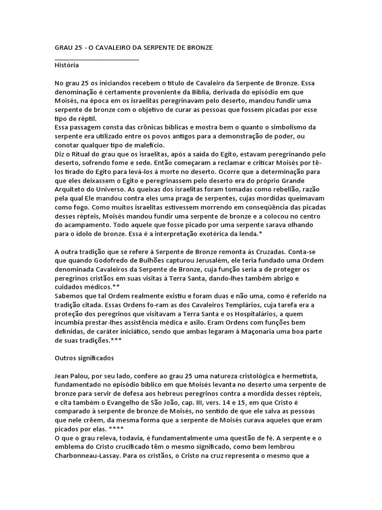 TRABALHO DO GRAU 25 | PDF | Aarão | Moisés