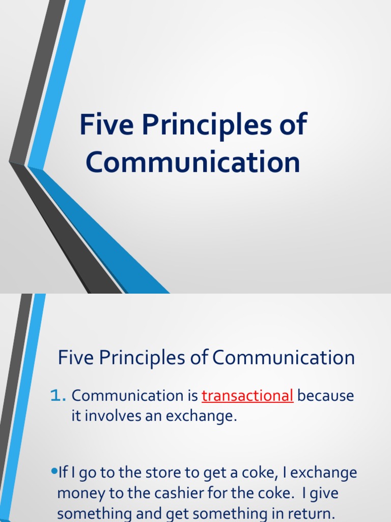 Five Principles of Communication | PDF | Communication | Human ...