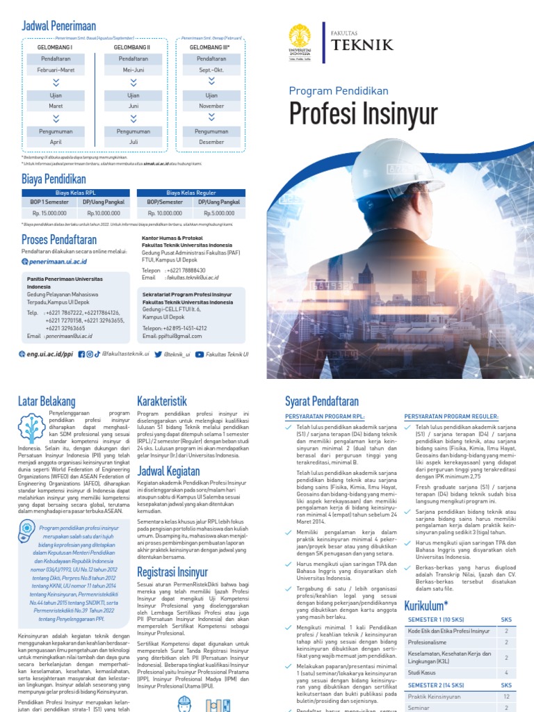 Program Profesi Insinyur UI | PDF