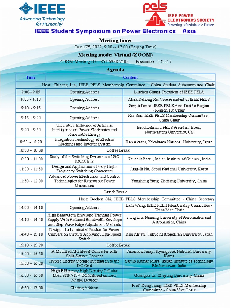 IEEE Power Electronics Symposium 2022 | PDF | Power Electronics | China