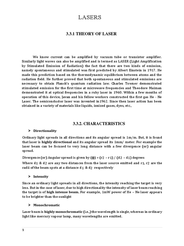 Unit 3 2 | PDF | Laser | P–N Junction