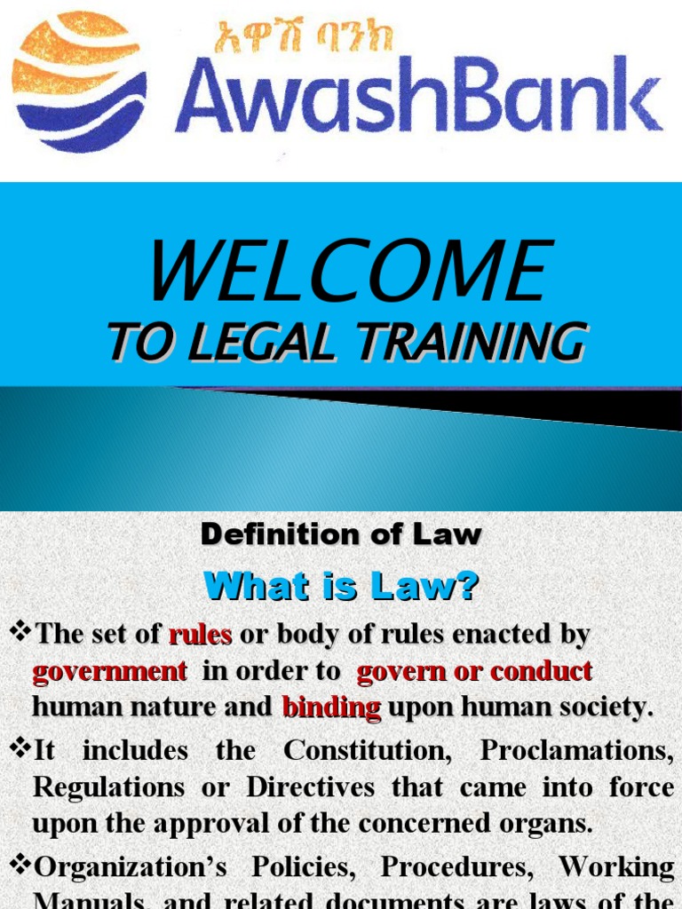 Welcome: To Legal Training | PDF | Guarantee | Taxes