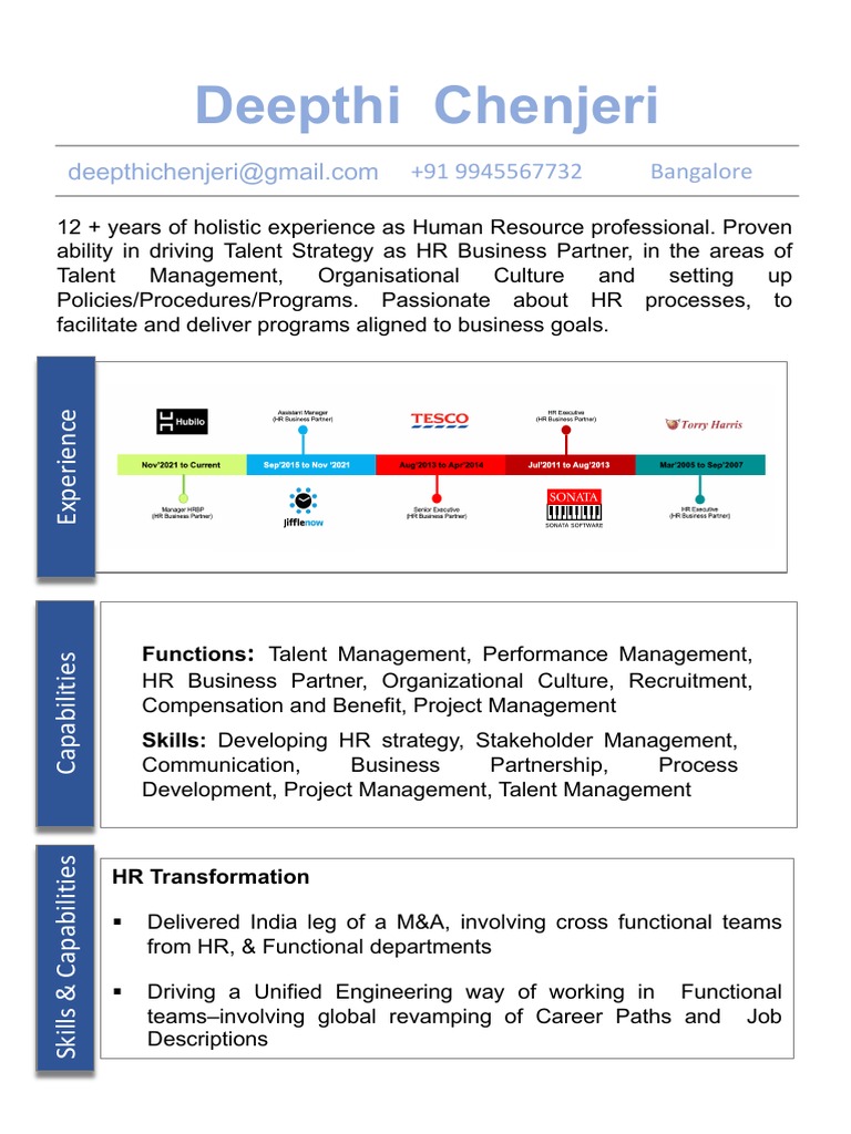 Deepthi Resume | PDF | Talent Management | Performance Management