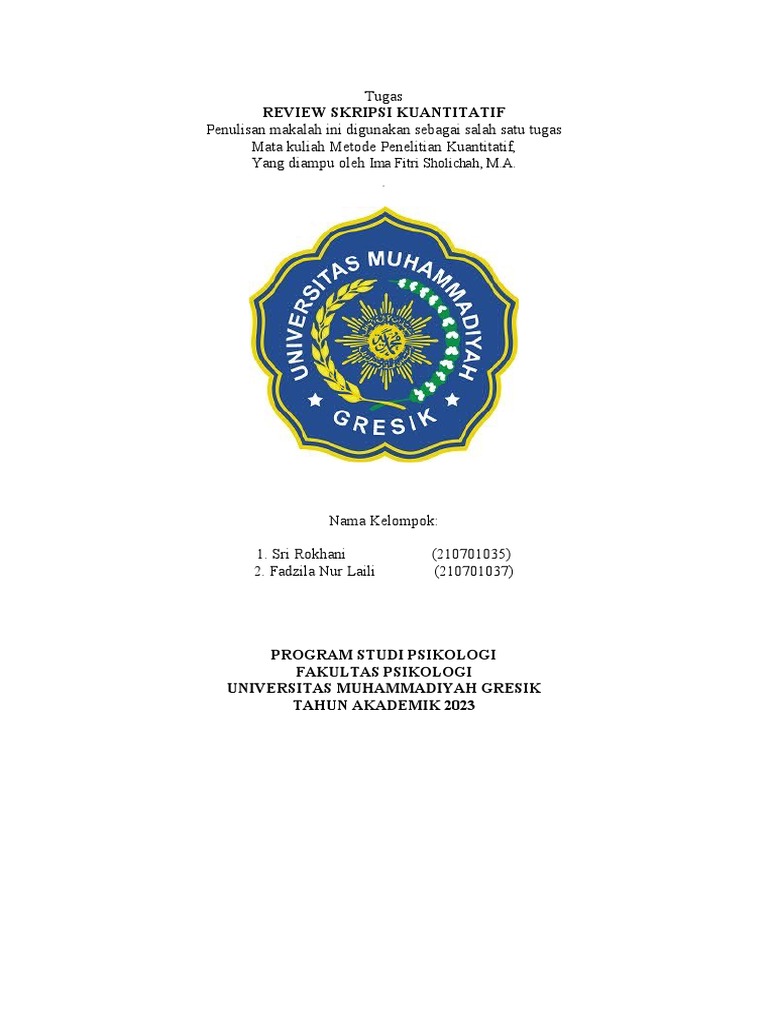 Tugas Review Skripsi-1 | PDF