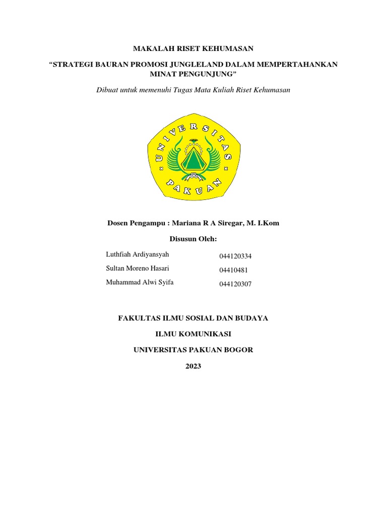 Makalah Riset Kehumasan PDF | PDF