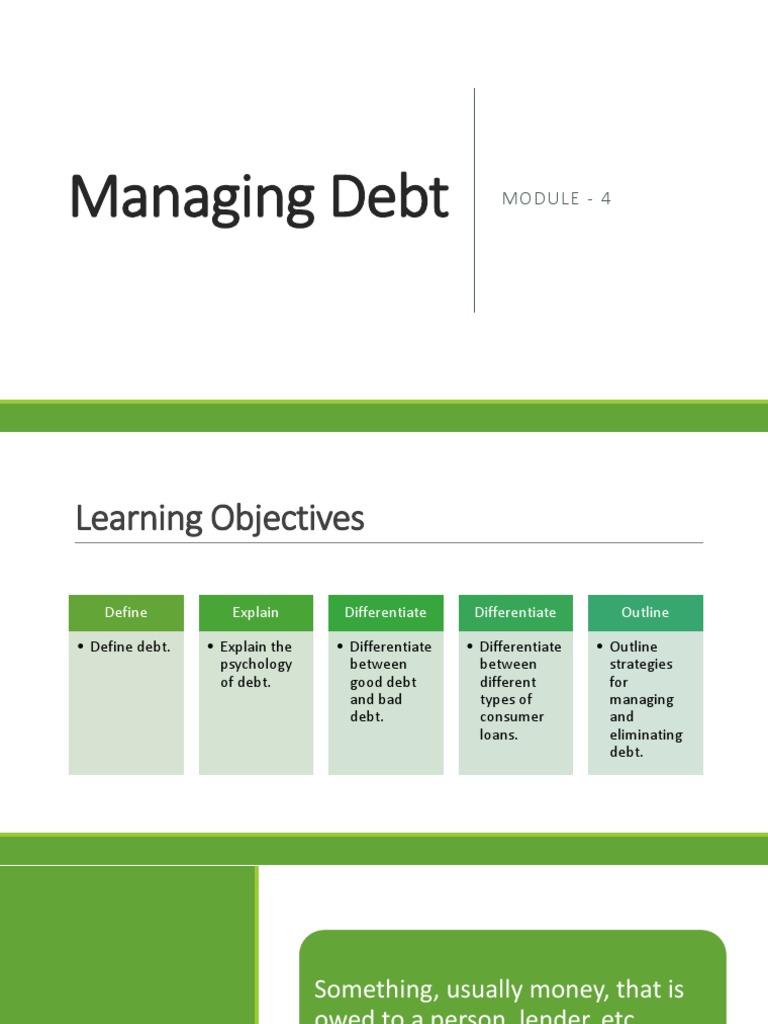Module4 - Managing Debt | PDF | Business