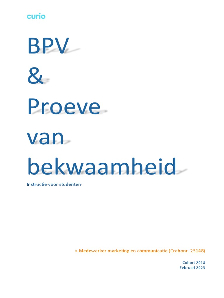 MC Student Instructie BPV & PVB - DEF | PDF