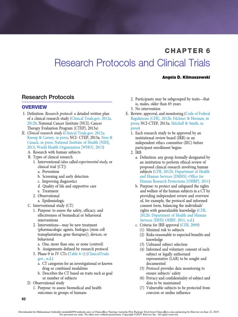 Research Protocols and Clinical Trials | PDF | Clinical Trial | Phases ...