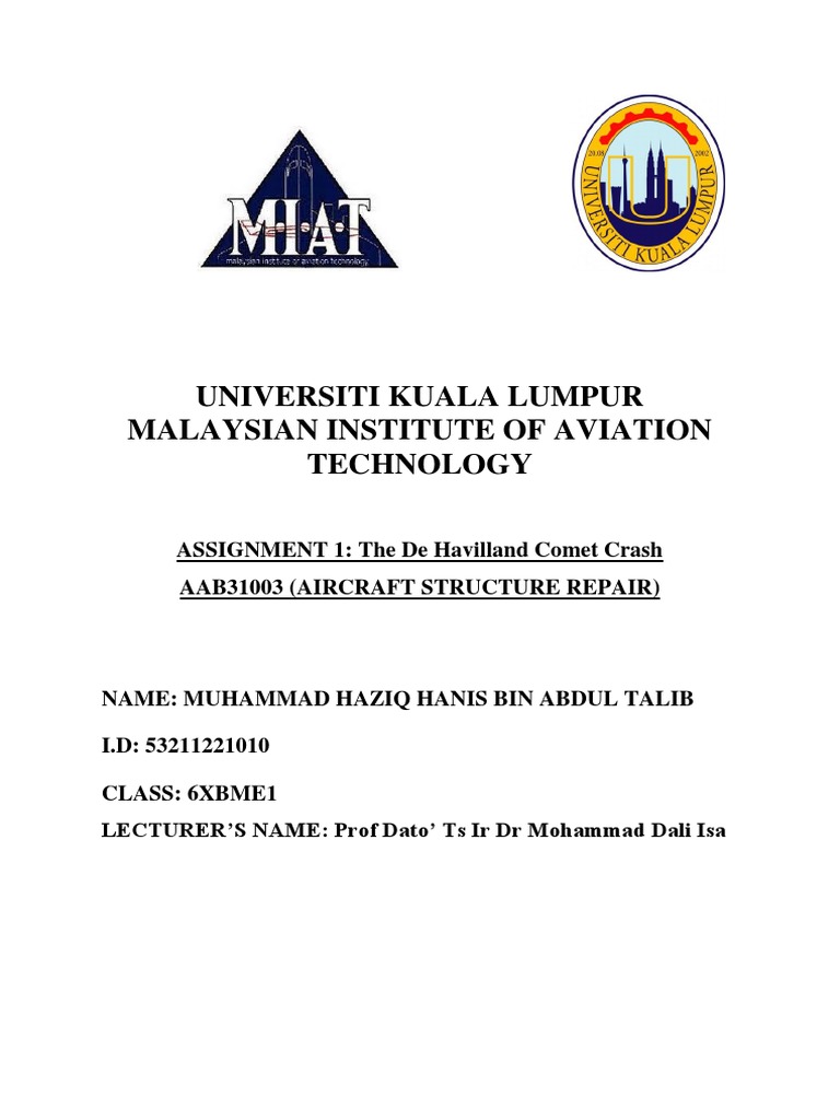 Structural Failure Analysis of the De Havilland Comet 1 Crashes ...