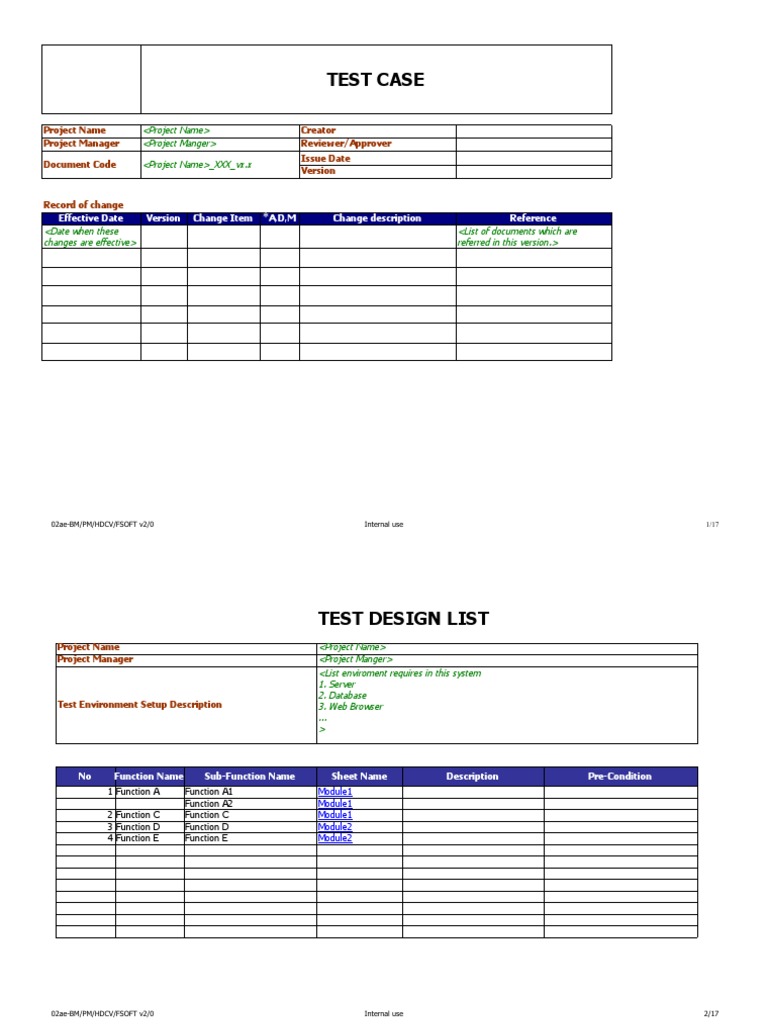 Test Case: - XXX - VX.X | PDF