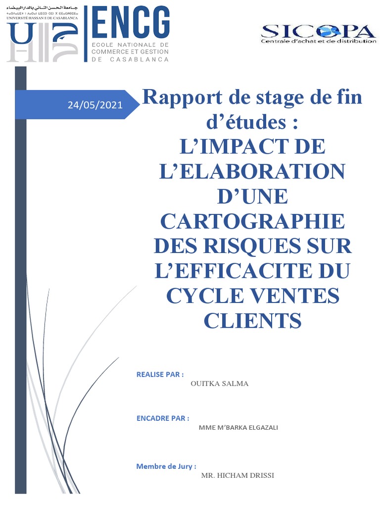 Pfe Final Word | PDF | Contrôle interne | Risque