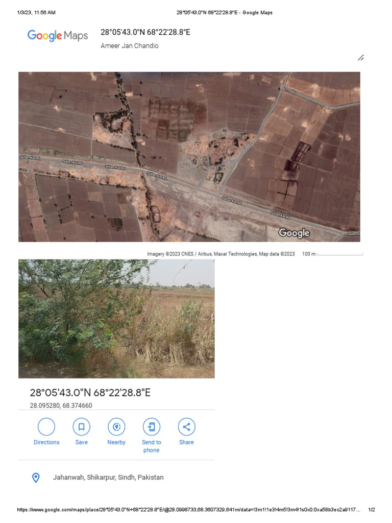 Google Maps Location: Shikarpur, Pakistan | PDF | Science & Mathematics ...