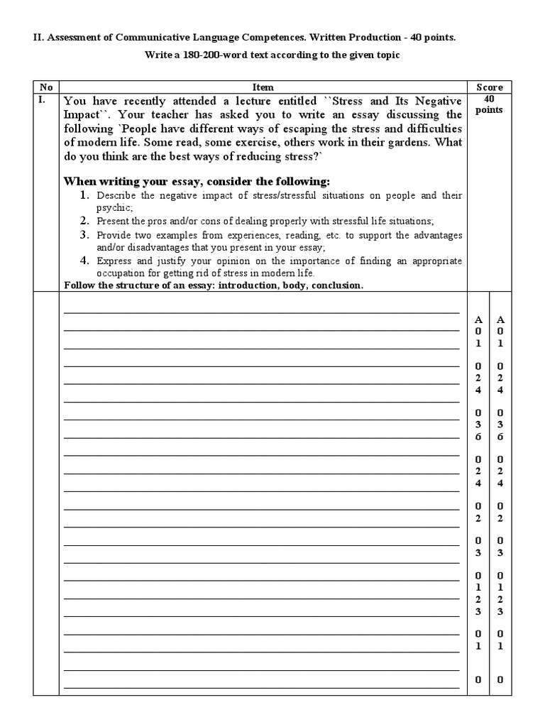 When Writing Your Essay, Consider The Following:: 40 Points | PDF ...